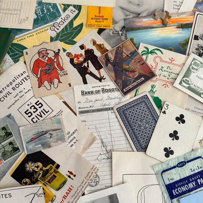 Vintage Ephemera Lot Rare and Cool Pieces Over 50 Items Great for ...
