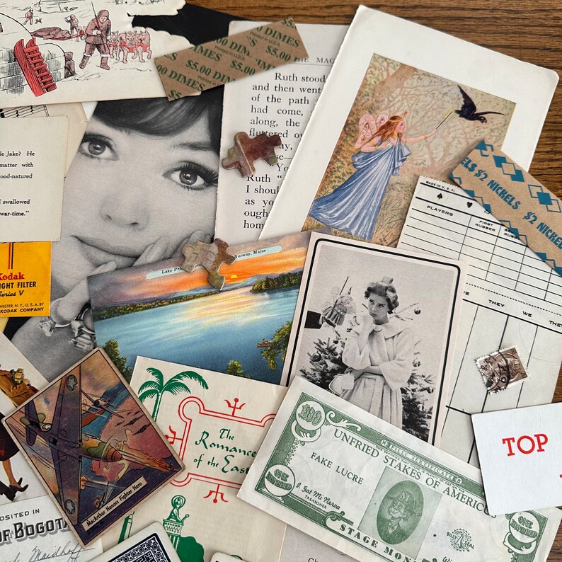Vintage Ephemera Lot Rare and Cool Pieces Over 50 Items Great for ...