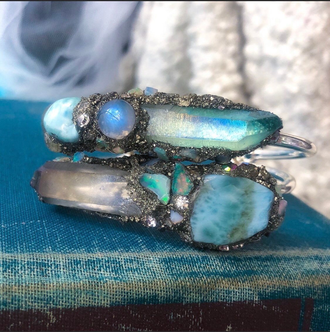 Rainbow moonstone bracelet angel protection bracelet A | Etsy