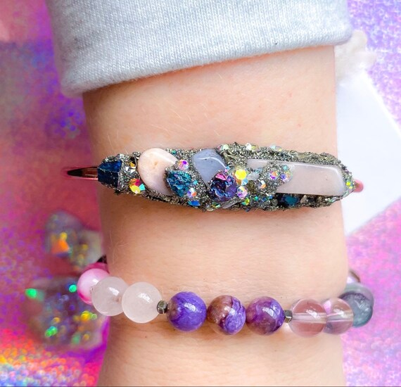 October Birthstone Birthday Gift Pink Opal Bracelet | Etsy