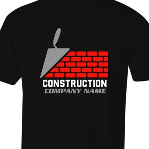 Custom Construction Company T-shirts, Masonry Shirts, Bricklayer Shirts ...