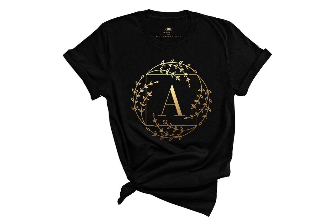 Custom Shirts, Letter A, Alphabet Letter Shirts, Monogram, Name Initial ...