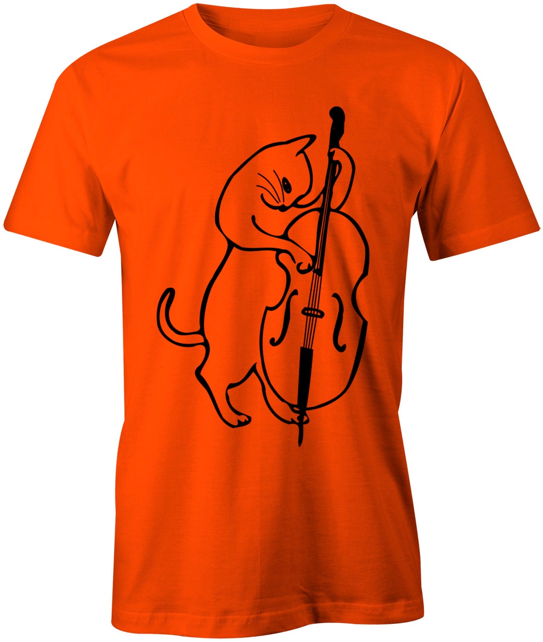 Cat Playing Bass T-shirt, Musician Cat Shirt, Music T-shirts, Jazz ...
