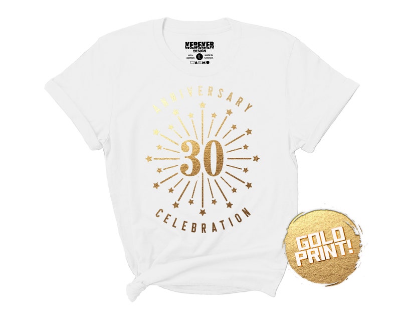 Celebrating 30th Anniversary Shirts, Celebration Shirts, Celebrate 30 ...