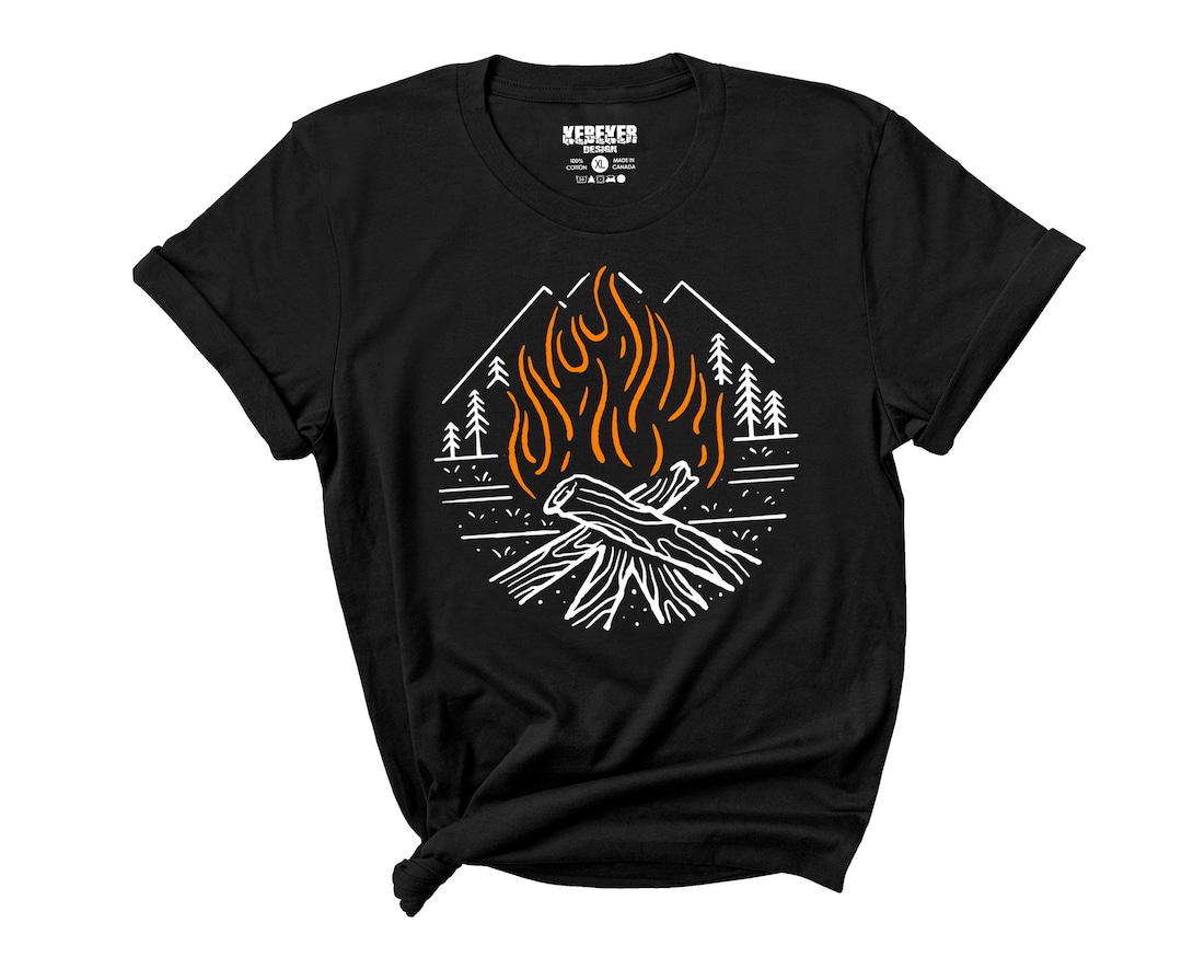 T-shirt Feu De Camp, Bonfire, Camp Fire Shirt for Men & Women, Camping ...