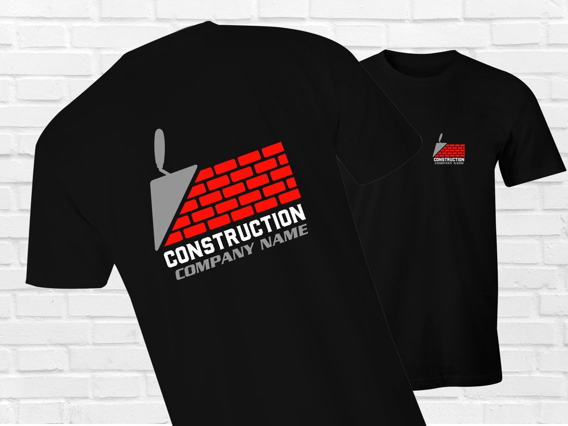 Custom Construction Company T-shirts, Masonry Shirts, Bricklayer Shirts ...