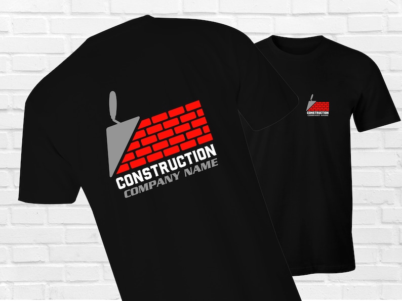 Custom Construction Company T-shirts, Masonry Shirts, Bricklayer Shirts ...