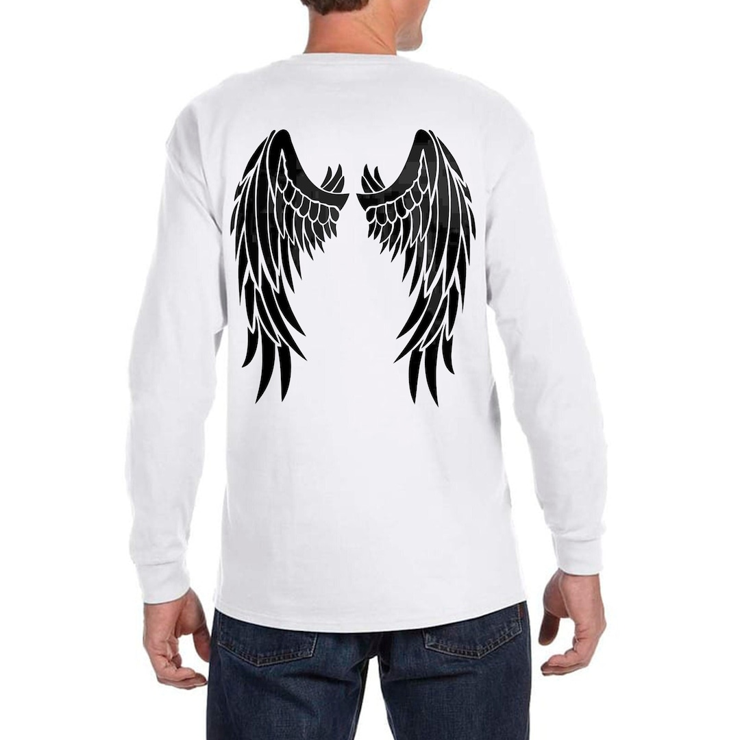 Angel Wing Shirt, Long Sleeve Shirt for Men & Women, Angel Shirt, Wings ...