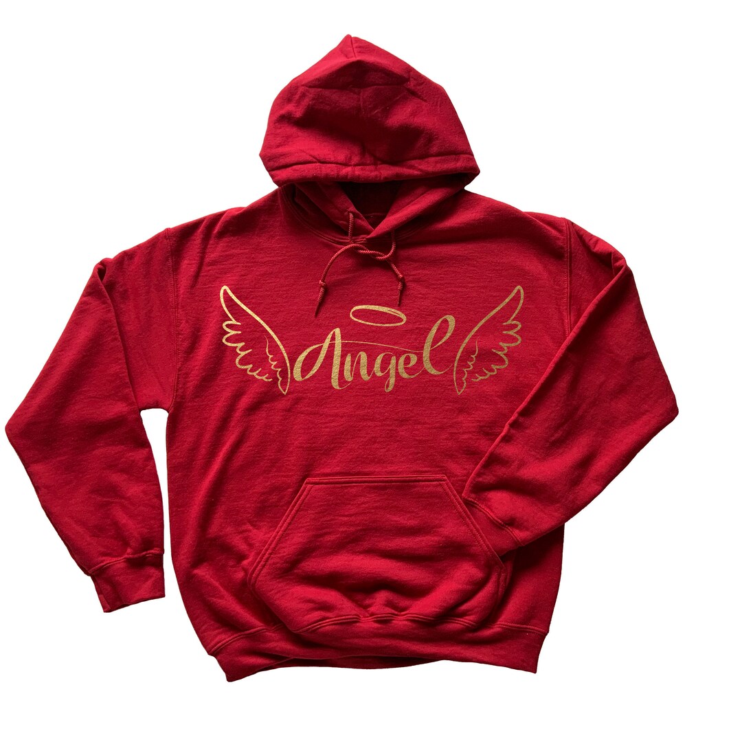 Angel Hoodie for Men & Women, Angel Wings Sweater, Gold Wings, Good ...