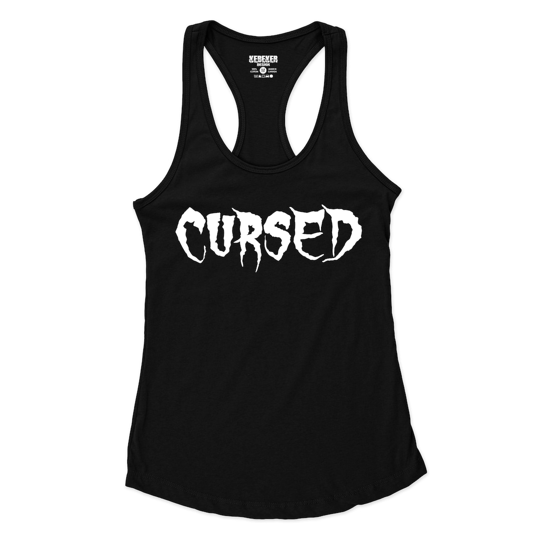Cursed Tank Top Curse Horror Shirt Damned Women Tank Top Goth Gothic ...