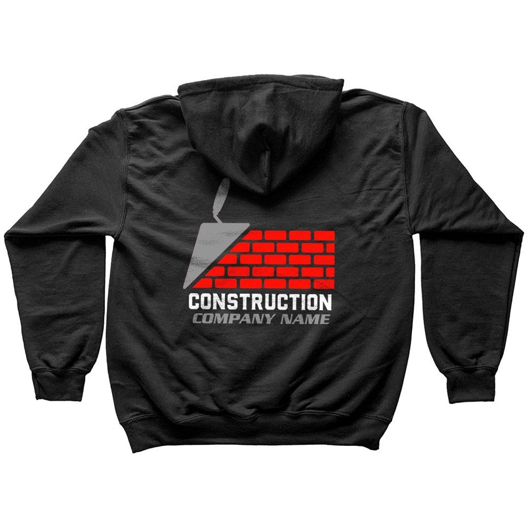 Custom Construction Company Hoodie Contractor Stone Brick Concrete ...
