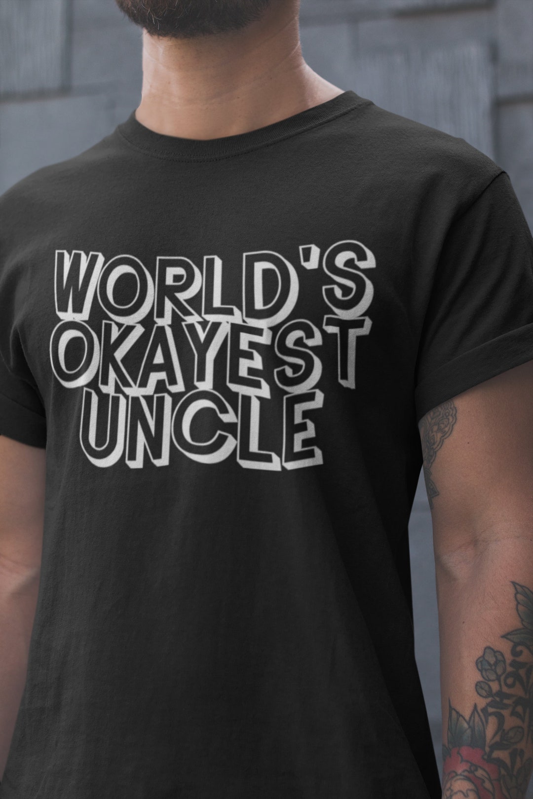 Best Uncle T-shirt, Uncle Shirt, Gift for Uncle, World's Okayest Uncle ...