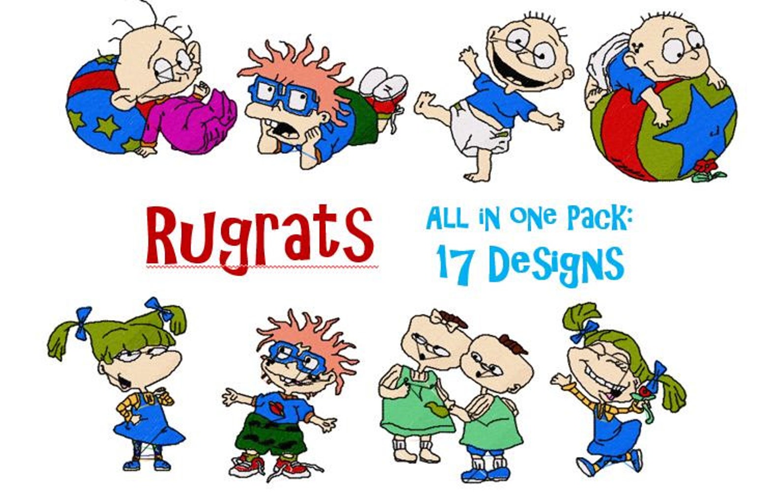 17 Designs Rugrats Machine Embroidery Design Cartoon | Etsy