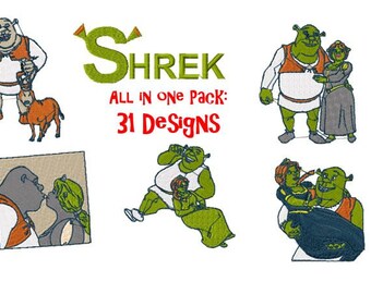 Shrek Embroidery | Etsy