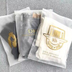 50-1000pcs Custom Frosted Zipper Lock Bags High Quality Plastic Bags ...