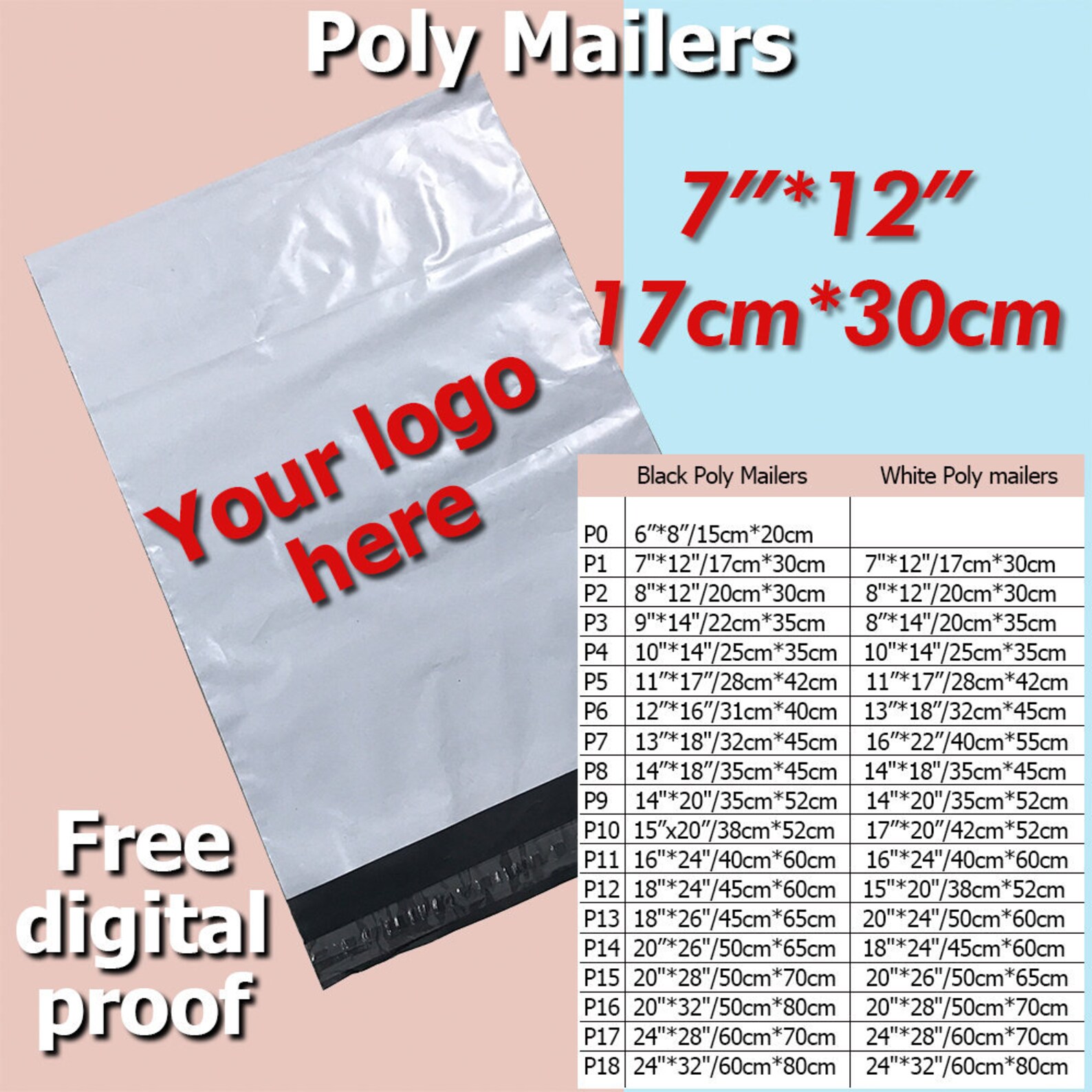 200 black friday salepoly mailers 14.5x19 black glossy poly | Etsy