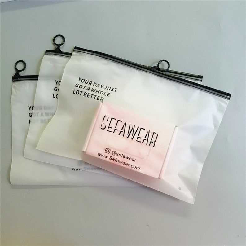 1000pcs On Sale Custom Frosted Zipper Bags Custom Black Matte Etsy