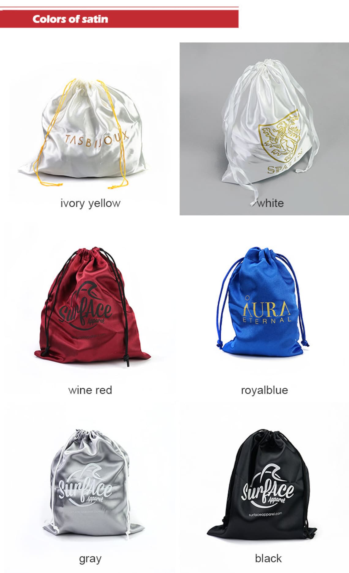 100 Satin Bags With Logo Custom Satin Silk Dust Drawstring - Etsy
