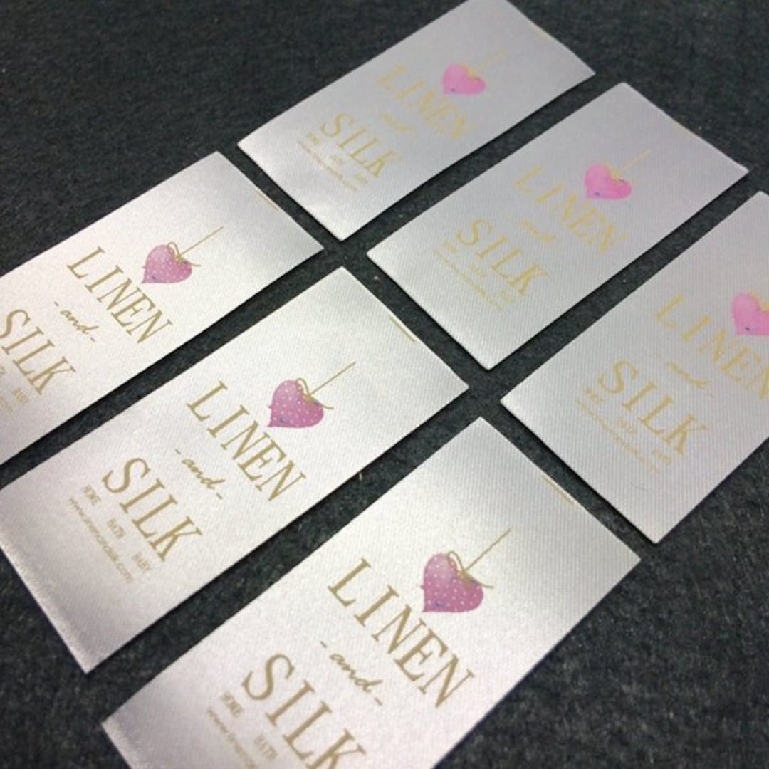 500 Satin Label for Clothing, Satin Printed Labels, Care Wash Satin ...