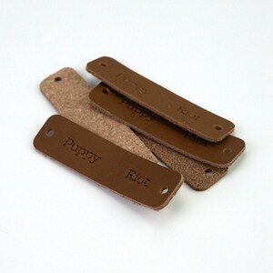 50 Custom Personalized Leather Patches With Logo, Text, or Initials ...