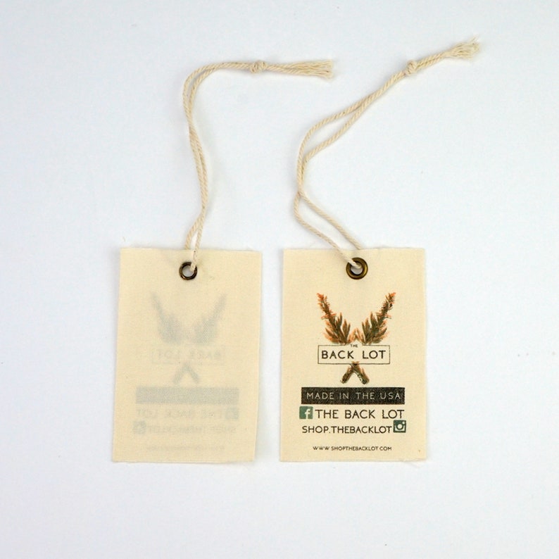 500 Custom Canvas Hang Tag Cotton Hangtag Custom Clothing - Etsy