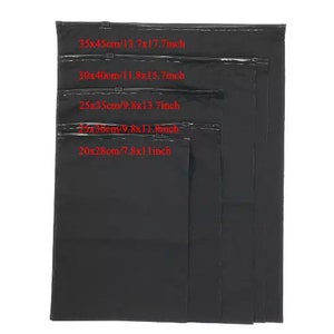50-1000pcs Custom Matte Black Zip Lock Bags High Quality Plastic Bags Clothes Zip Bags for Poly ...