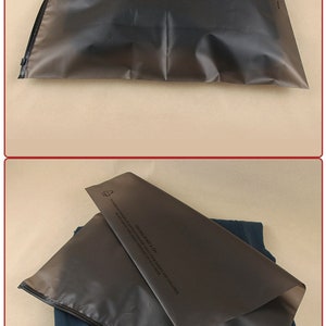50-1000pcs Custom Matte Black Transparent Zip Lock Bags High Quality Plastic Bags Clothes Zipper ...