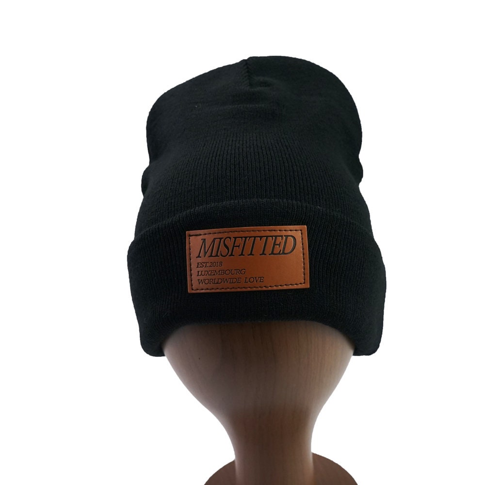 50pcscustom Beanie Leather Patch Custom Beanie Personal - Etsy