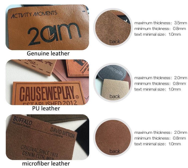 100 Leather Patches Logo Custom Logo Leather Patch for Hats | Etsy