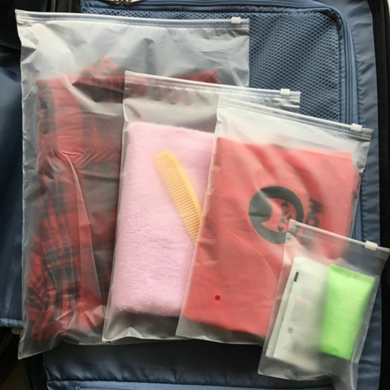 50 1000pcs Custom Frosted Zipper Bags Clear Zip Lock Bag Etsy
