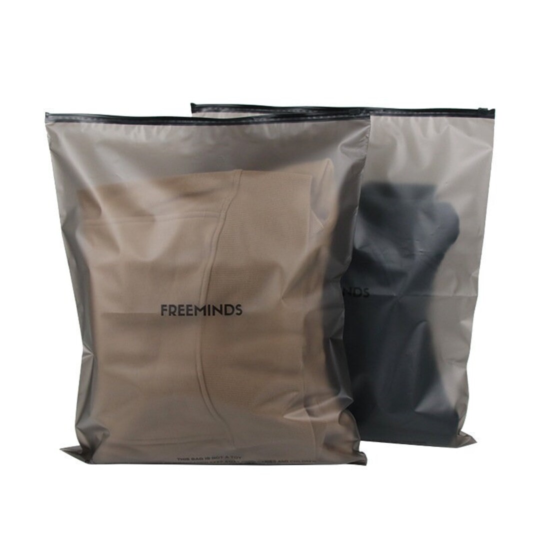 50-1000pcs Custom Matte Black Transparent Zip Lock Bags High Quality Plastic Bags Clothes Zipper ...