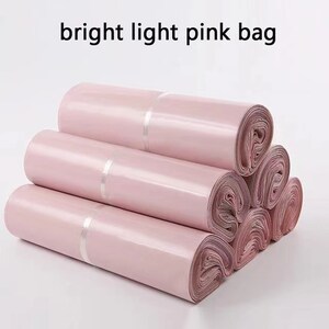 100pcs Pink Poly Bags With Logo Printed,mailing Bags for Hoodie,tshirt ...