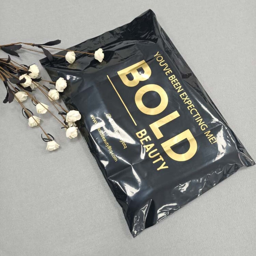 50-1000 Custom Black Poly Mailers Bag, Custom Shipping Bag With One ...