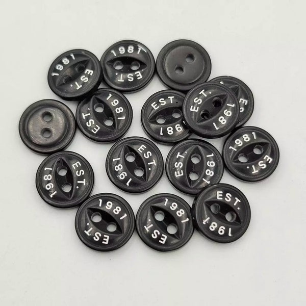 Black Matte Buttons - Etsy