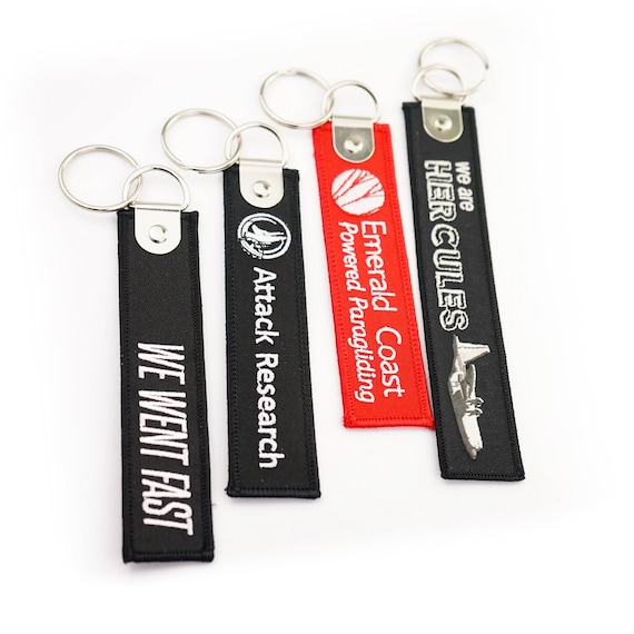 300 Custom embroidery flight tag flight keycahin custom | Etsy