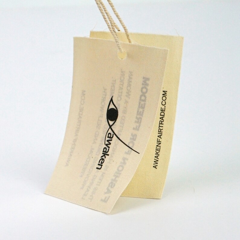 500 Custom Canvas Hang Tag Cotton Hangtag Custom Clothing - Etsy