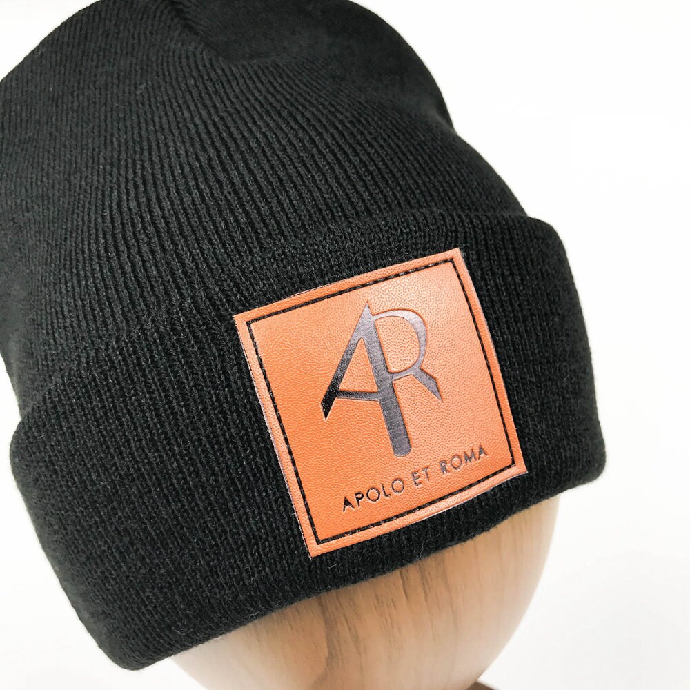 50pcscustom Beanie Leather Patch Custom Beanie Personal | Etsy