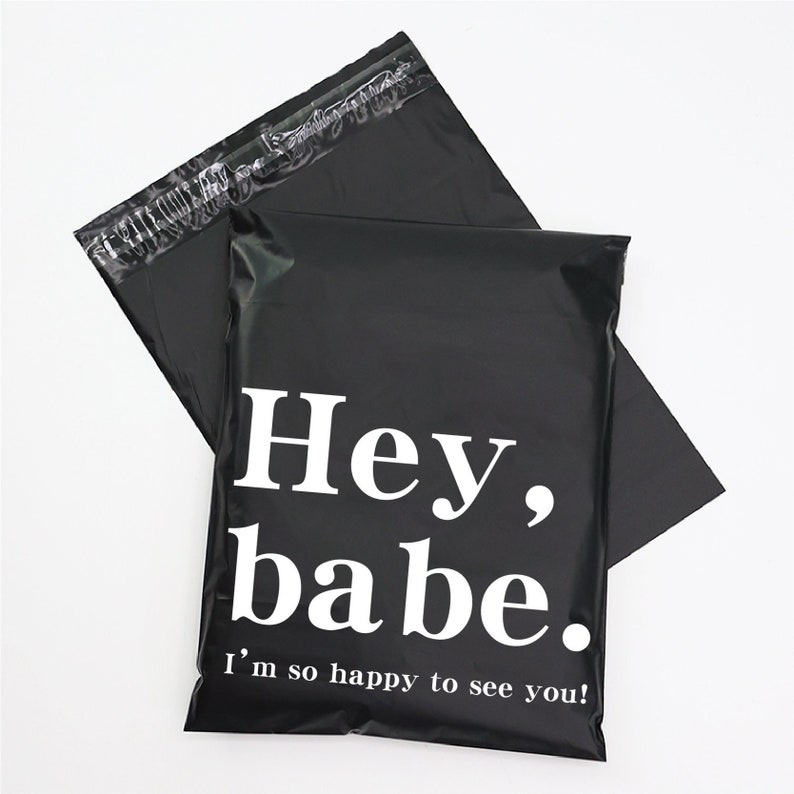 50-1000pcs Matte Black Custom Poly Mailers Adhesive Self - Etsy