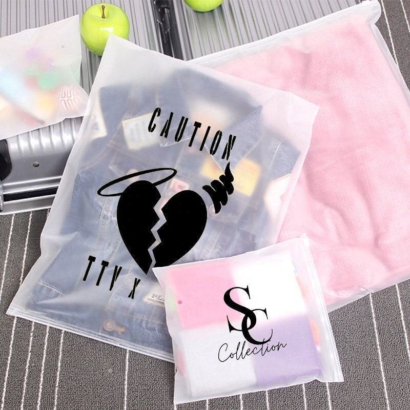 On Sale Custom Frosted Zipper Bags Custom Packaging for - Etsy