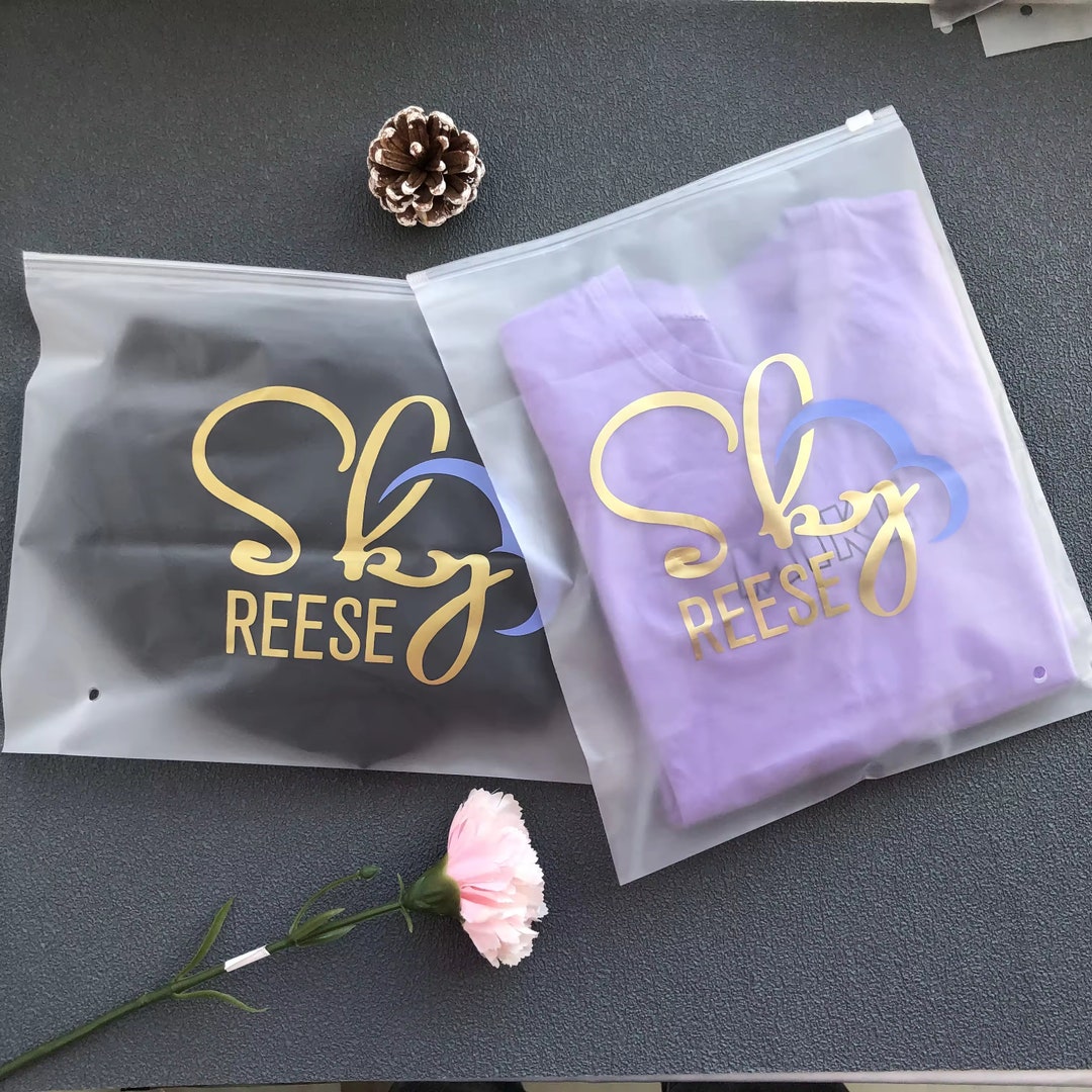 Custom Clothes Bag Frosted Zipper Bag Custom Zip Lock Bags Packaging ...