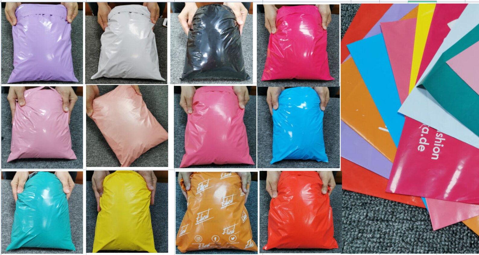 100pcs Pink Poly Bags With Logo Printedmailing Bags for - Etsy