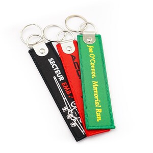 50pcs Flight Keycahin Custom, Embroidery Flight Tag, Embroidered ...