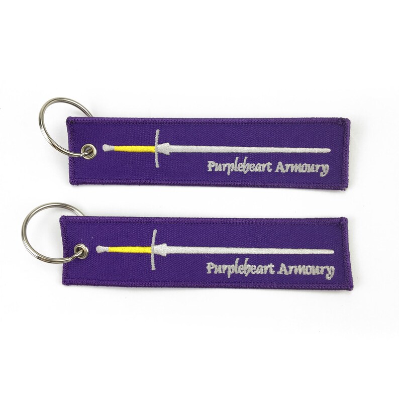 100 Personalized Embroidered Key Tags Double Sided - Etsy