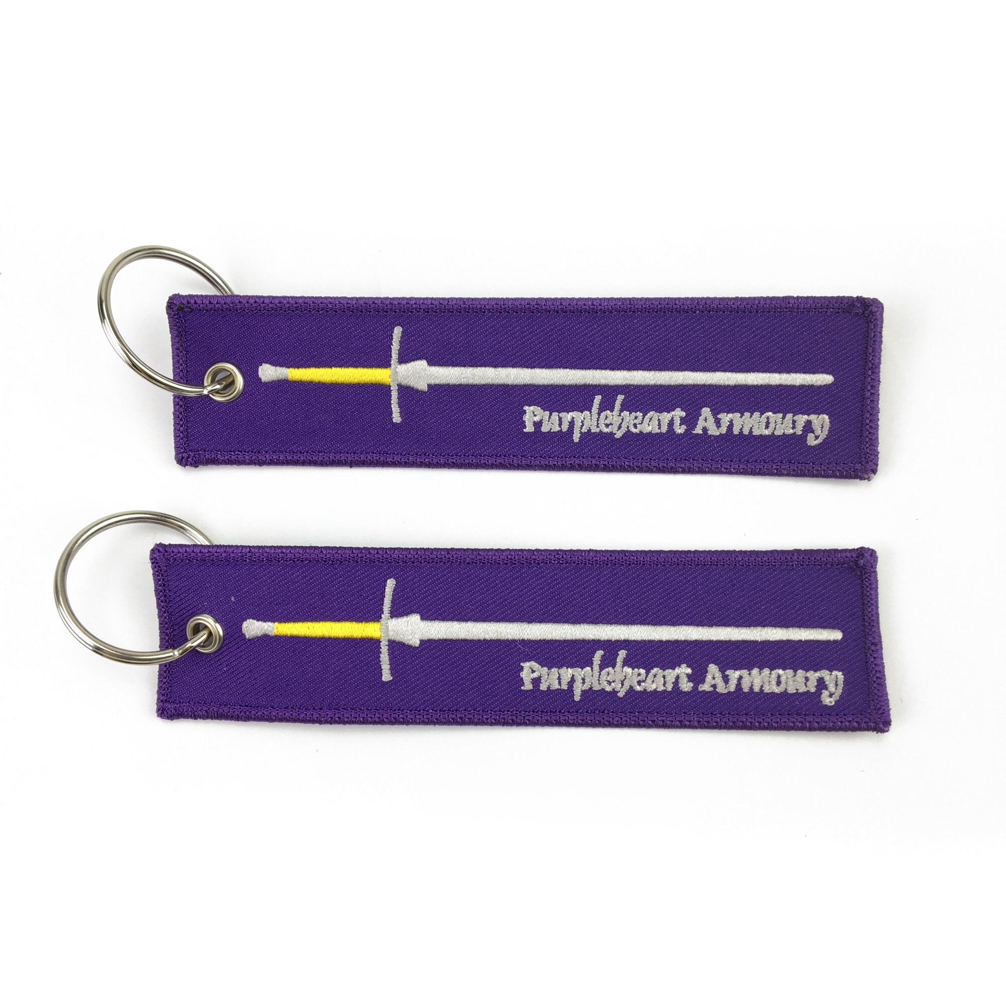 100 Personalized Embroidered Key Tags Double Sided - Etsy