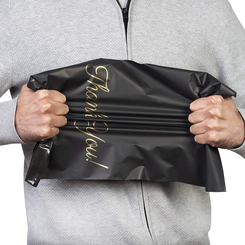 50-1000pcs Matte Black Custom Poly Mailers Adhesive Self - Etsy