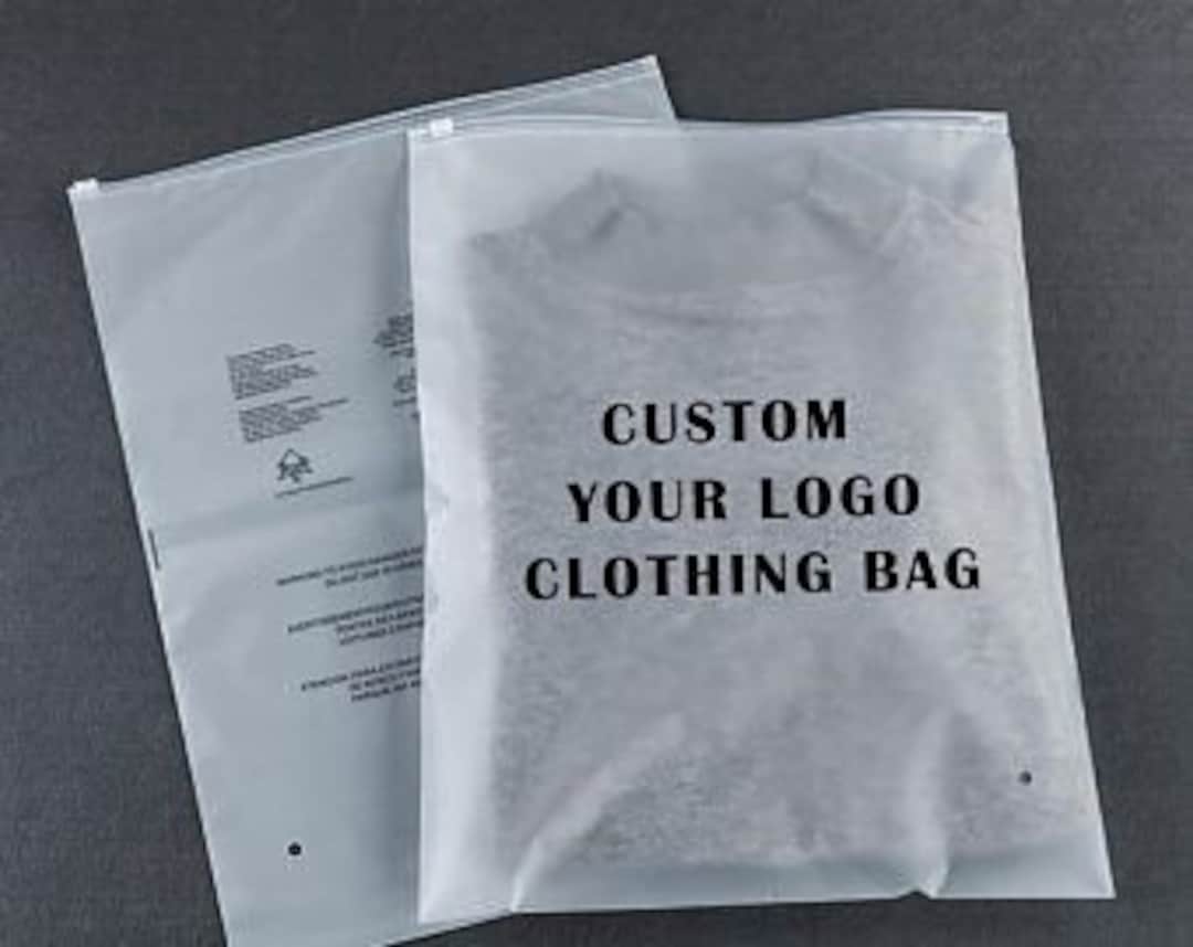 1000pcs Frosted Zipper Bags Custom Custom Frosted Zipper Bags Clothes