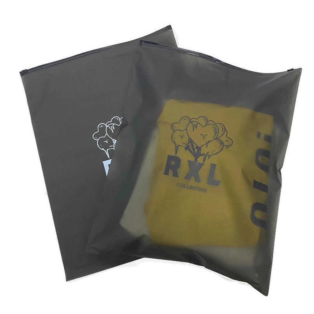 1000pcs on Sale Custom Frosted Zipper Bags, Custom High Quality Black ...