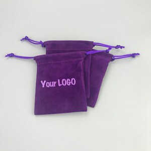 100 Custom Jewelry Pouches, Custom Velvet Bags, Personalized Velvet ...