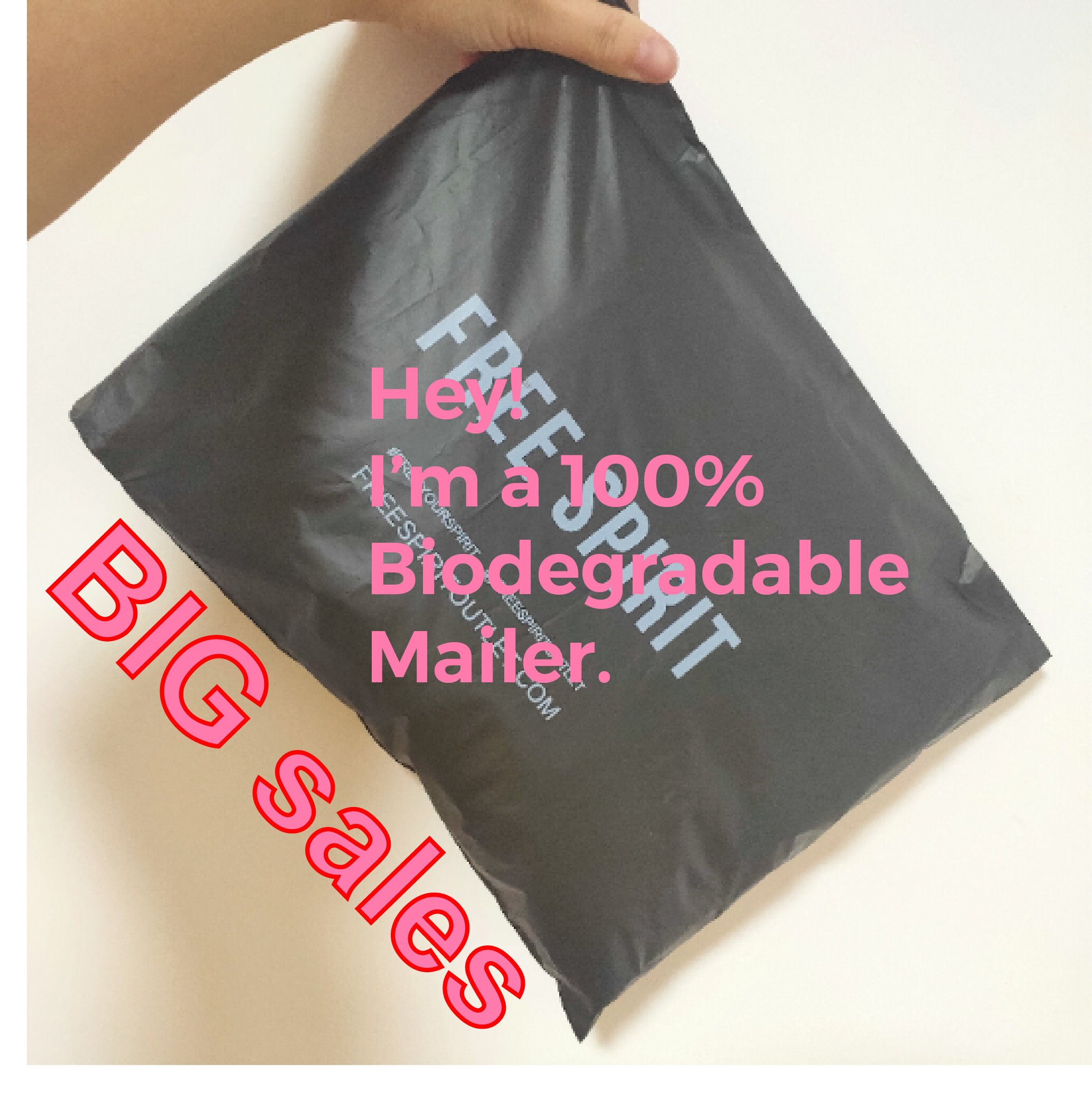 Custom biodegradable poly bags for packaging 100% | Etsy