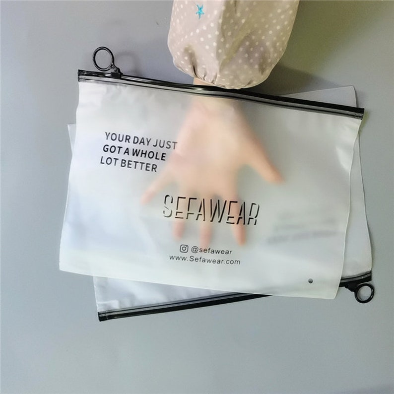 1000pcs On Sale Custom Frosted Zipper Bags Custom Black Matte Etsy